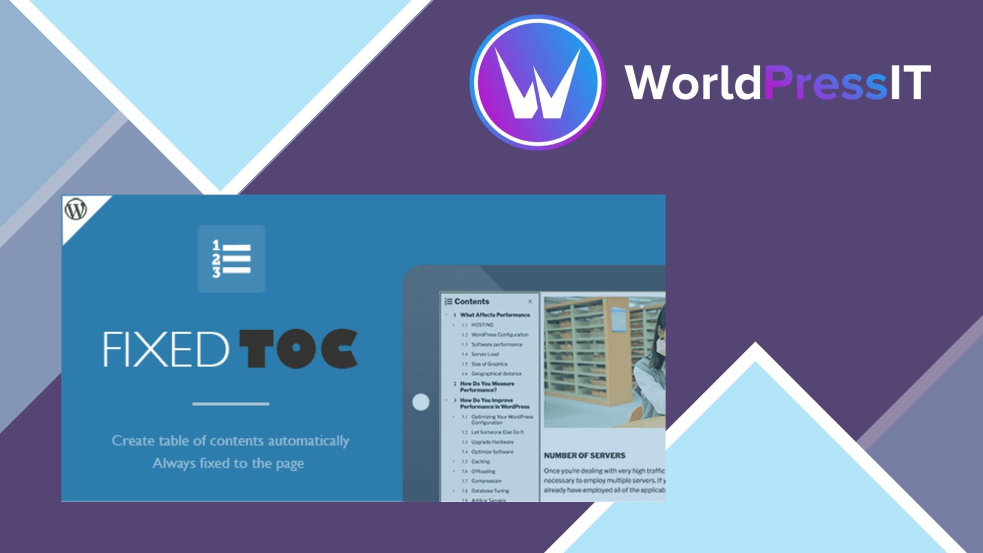 Fixed TOC Table of Contents for WordPress – WorldPress IT