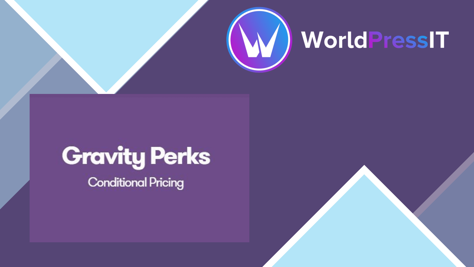 Gravity Perks – Gravity Forms Conditional Pricing – WorldPress IT